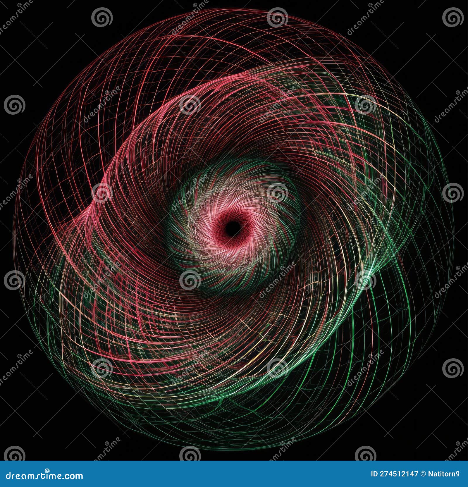 Swirling Spirals and Lines in Mathematical Color Symphony (AI Generated ...