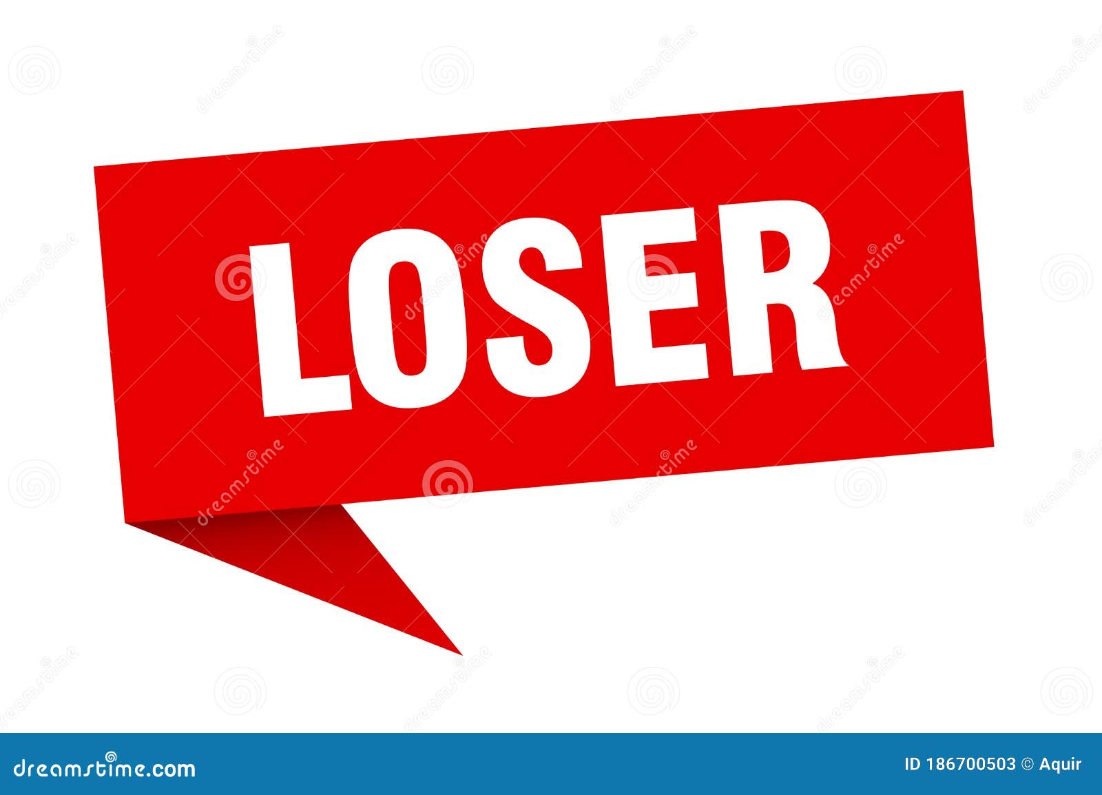 Loser Banner. Loser Speech Bubble Stock Vector - Illustration of ribbon ...