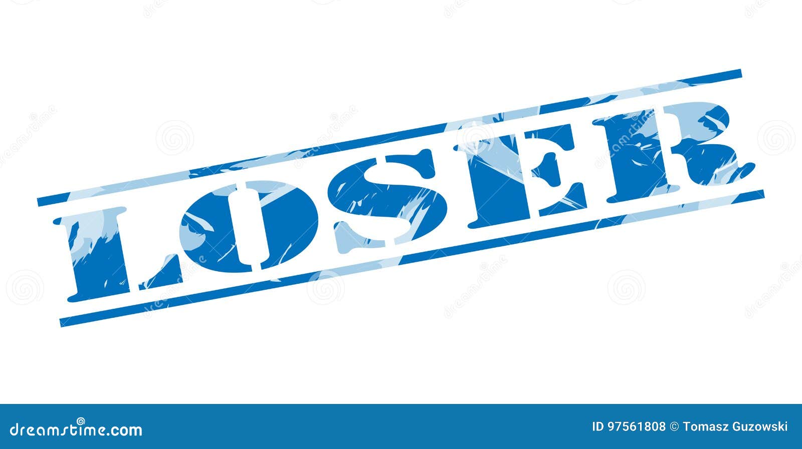 Loser blue stamp stock illustration. Illustration of symbol - 97561808