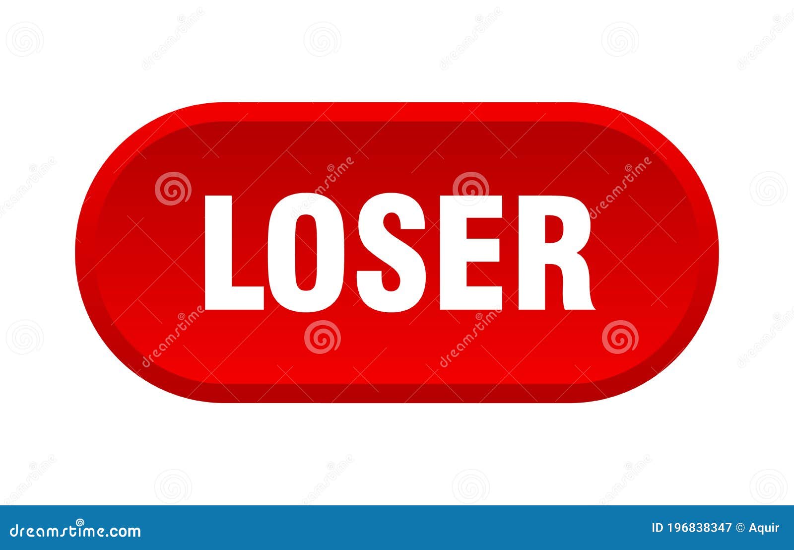 Loser Button. Rounded Sign on White Background Stock Vector ...