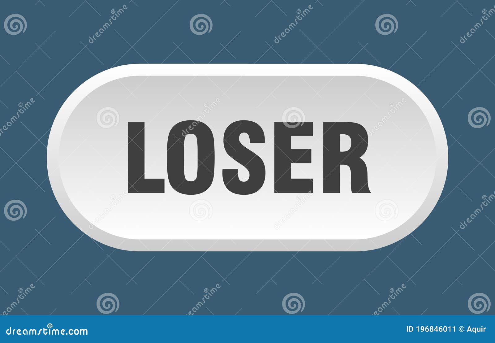 Loser Button. Rounded Sign on White Background Stock Vector ...