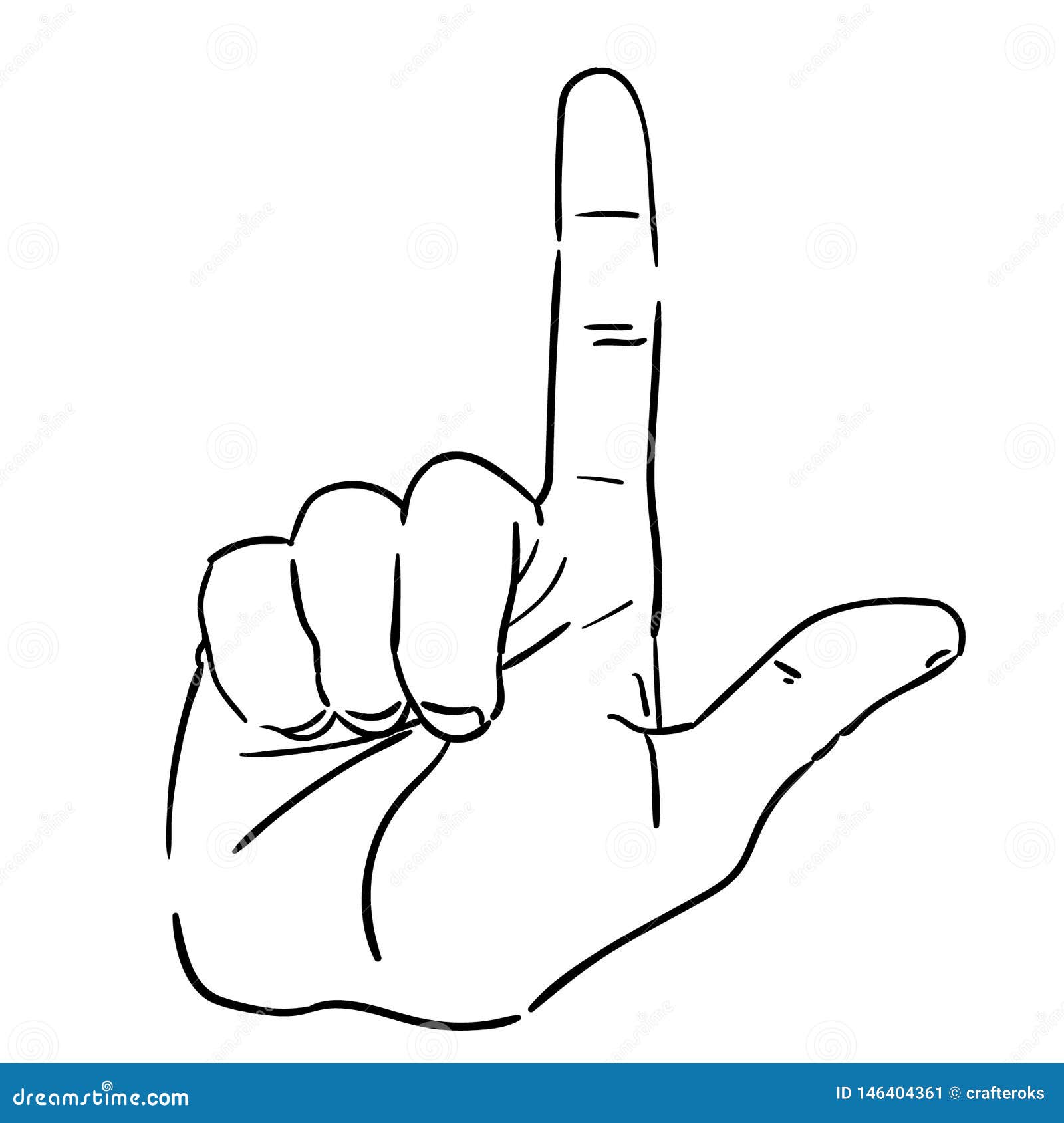 Loser Hand Sign Vector Illustration By Crafteroks | CartoonDealer.com ...