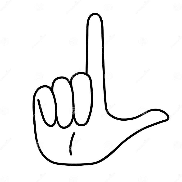 Loser Hand Sign Vector Illustration by Crafteroks Stock Vector ...