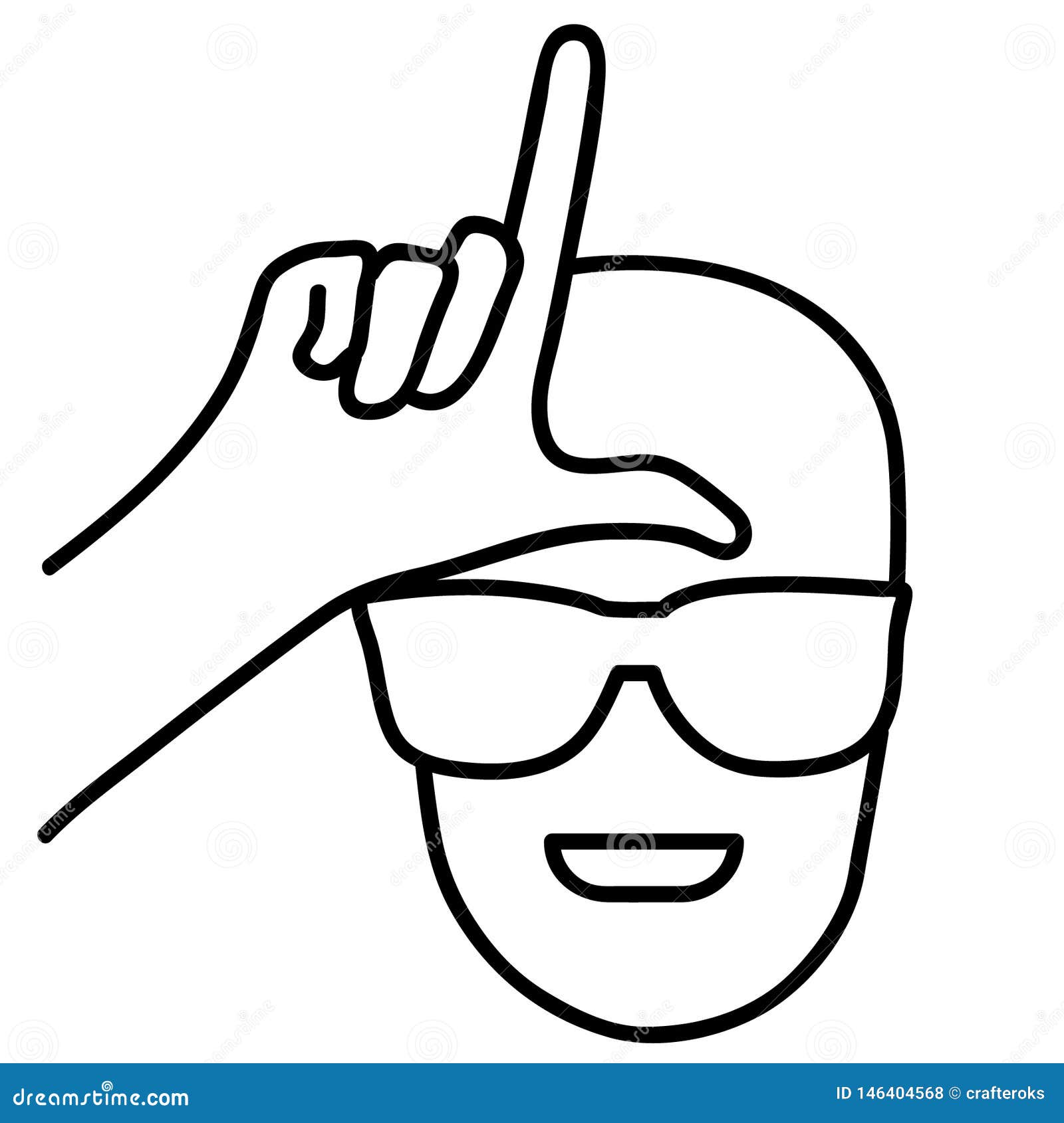 Loser Hand Sign Vector Illustration by Crafteroks Stock Vector ...