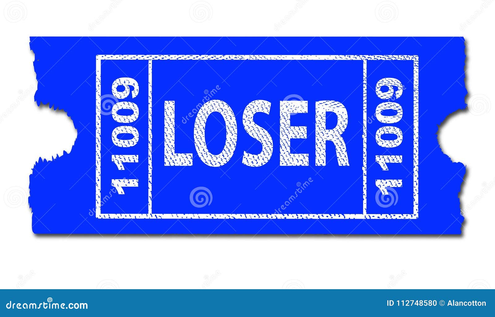Loser Isolated Ticket stock vector. Illustration of entrance - 112748580