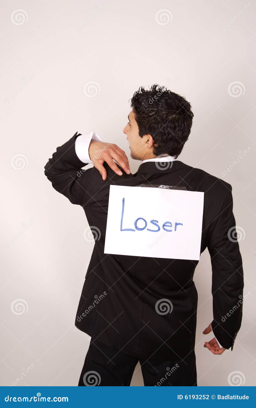 Loser - Removing the sign stock photo. Image of funny - 6193252
