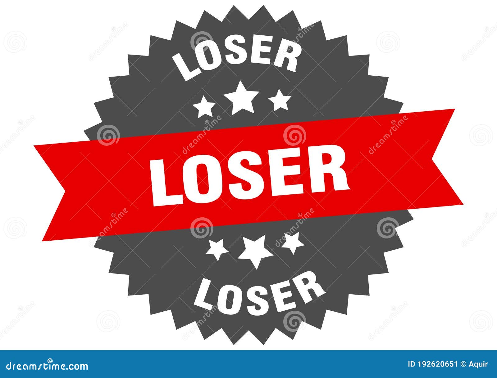 Loser Sign. Loser Round Isolated Ribbon Label Stock Vector ...