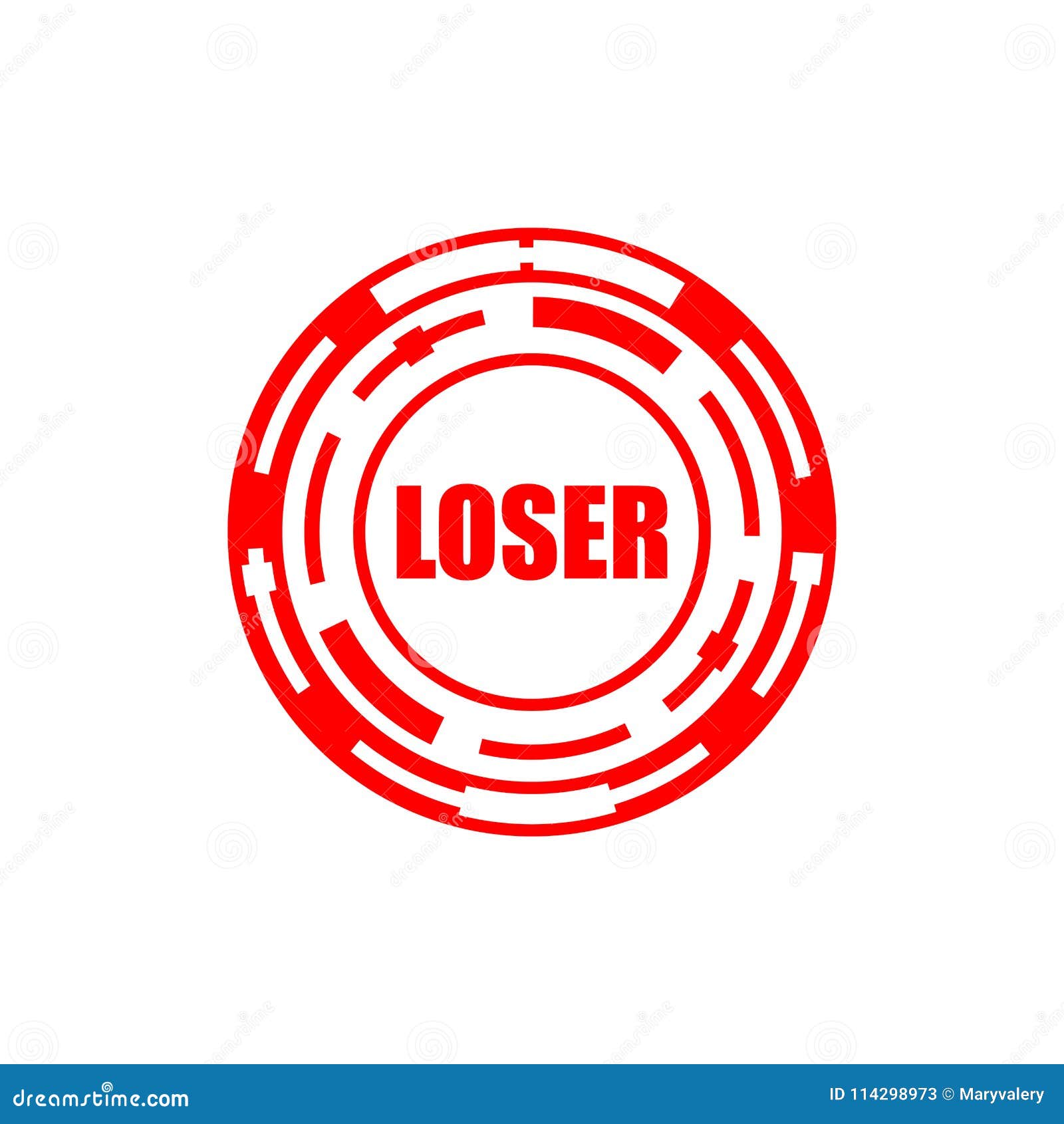 Loser Stamp. Loser Label On Transparent Background. Round Sign Cartoon ...