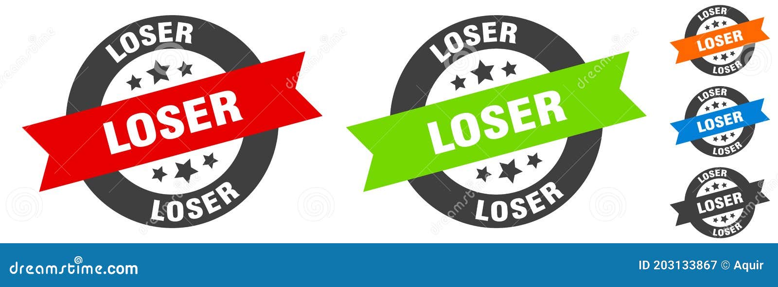 Loser Stamp. Loser Round Ribbon Sticker. Tag Stock Vector ...
