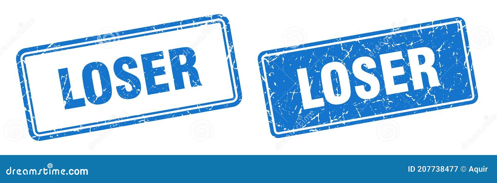 Loser Stamp Set. Loser Square Grunge Sign Stock Vector - Illustration ...