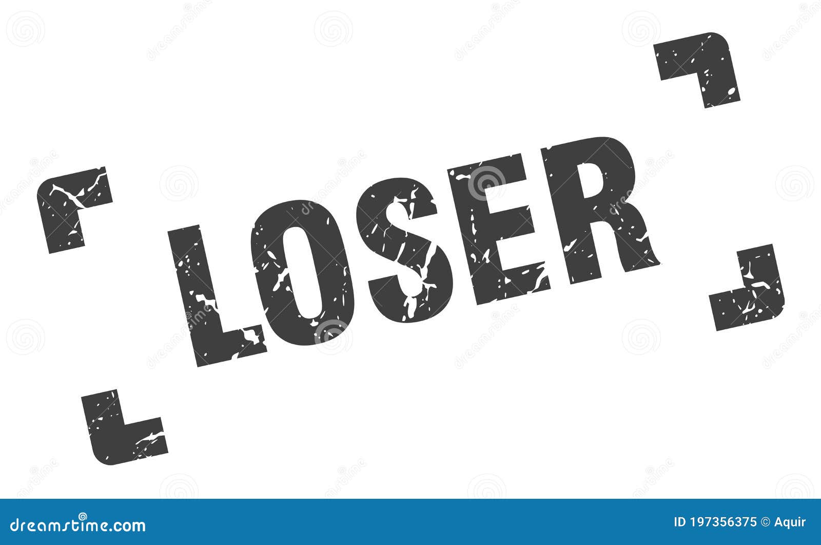 Loser Stamp. Square Grunge Sign Isolated on White Background Stock ...