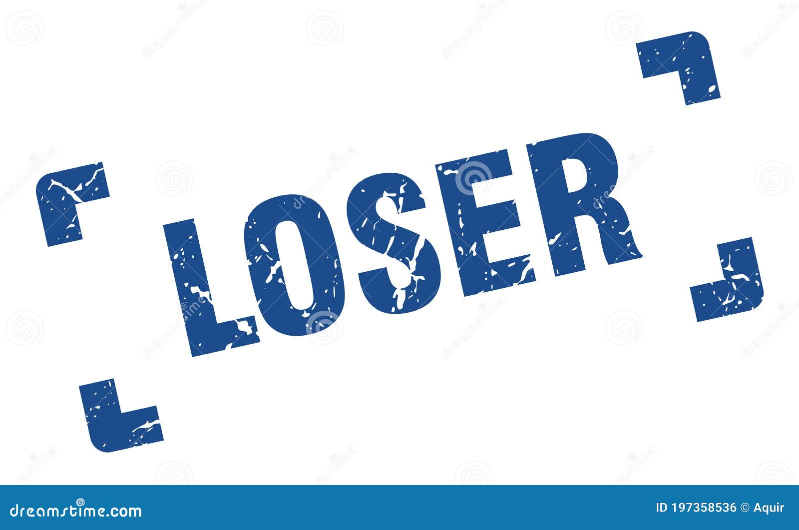 Loser Stamp. Square Grunge Sign Isolated on White Background Stock ...