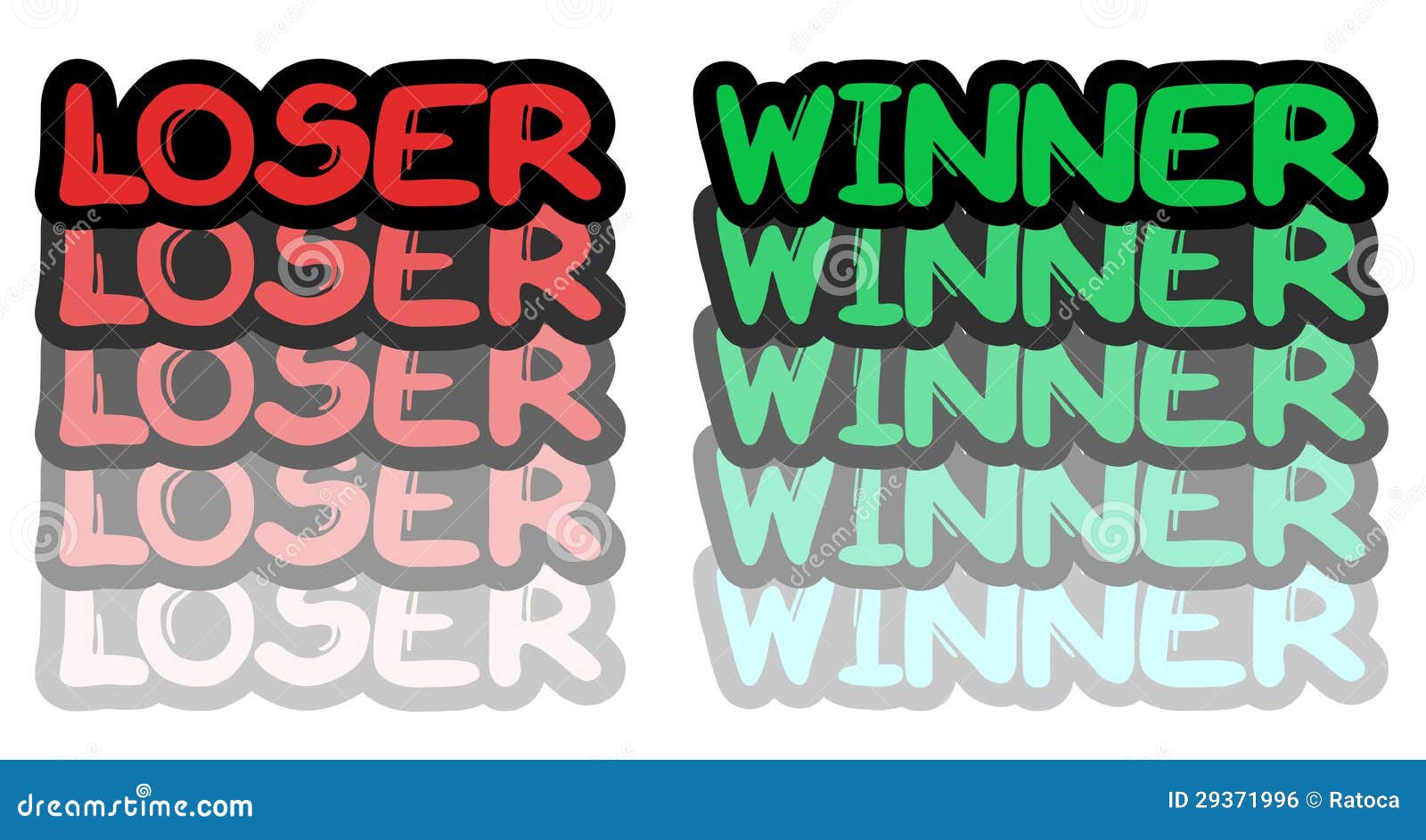 Loser winner stock vector. Illustration of succeed, failure - 29371996