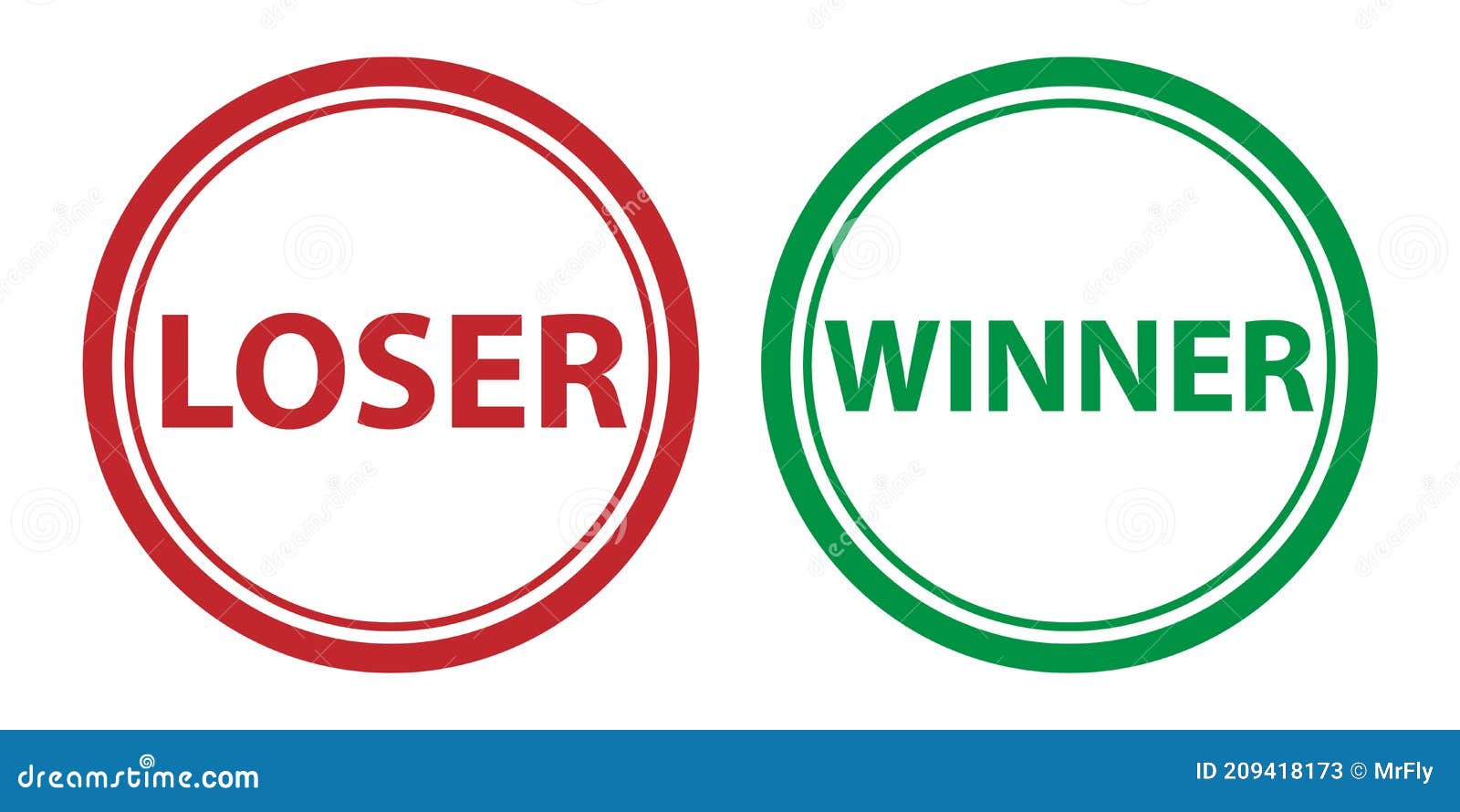 Loser Winner Rubber Stamp Vector Illustration | CartoonDealer.com ...