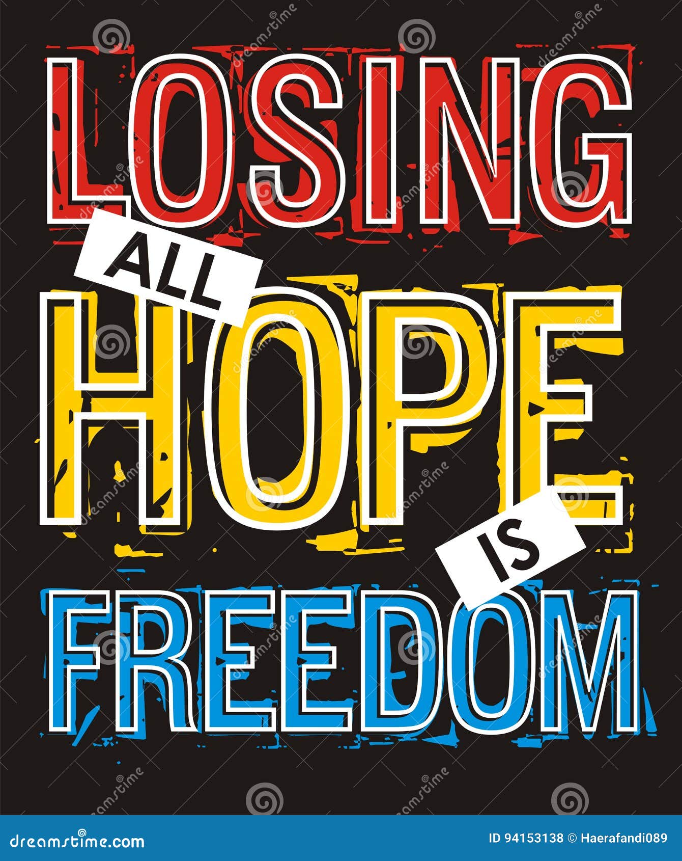 Losing All Hope is Freedom, Vector Image Stock Illustration ...