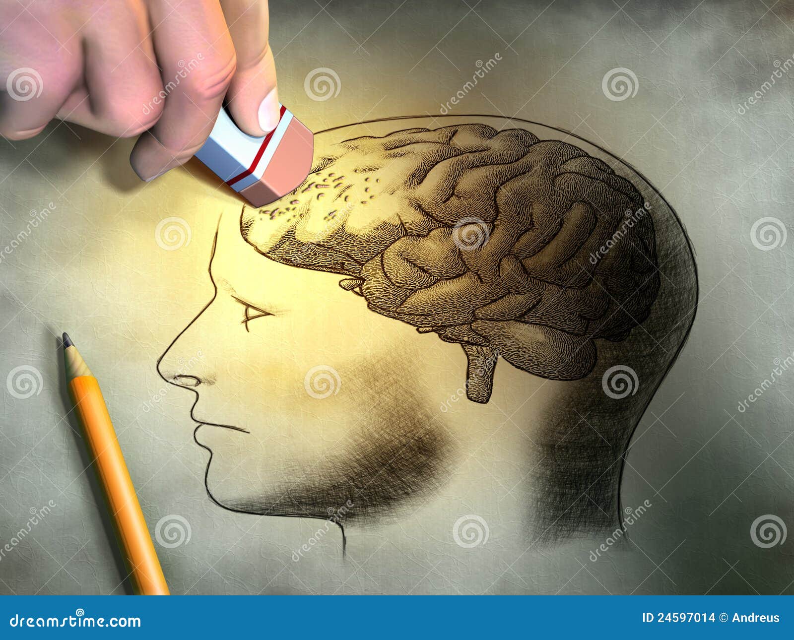 Losing Memories stock illustration. Illustration of erase - 24597014