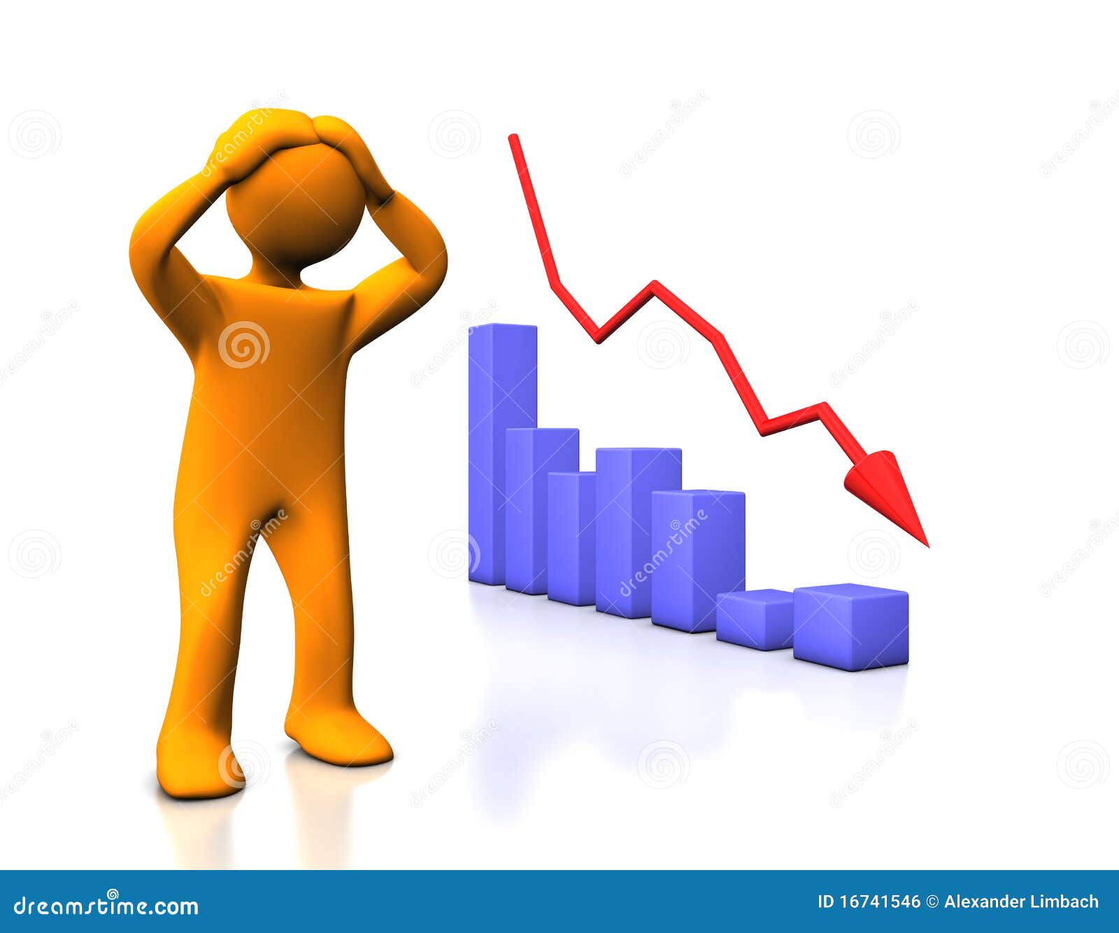 Loss stock illustration. Illustration of collapse, orange - 16741546