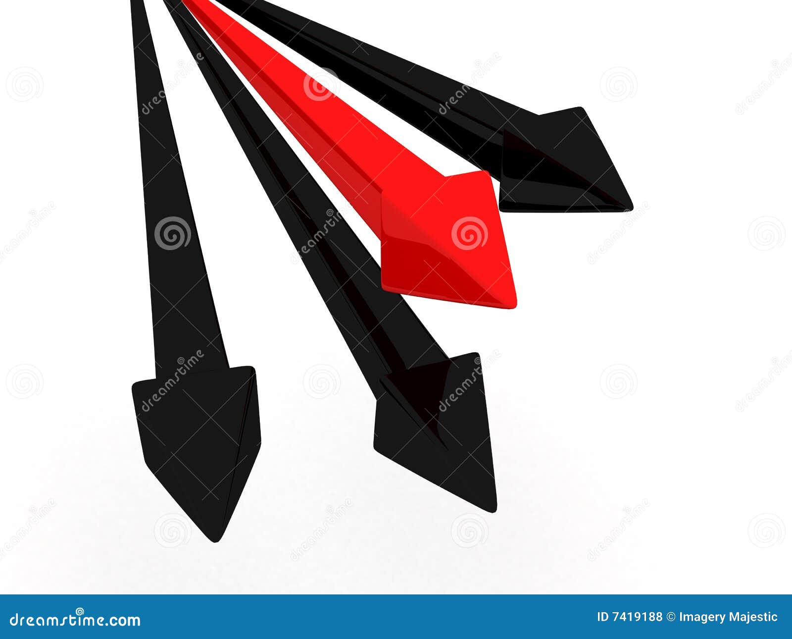 Loss arrow in red color stock illustration. Illustration of dimensional ...