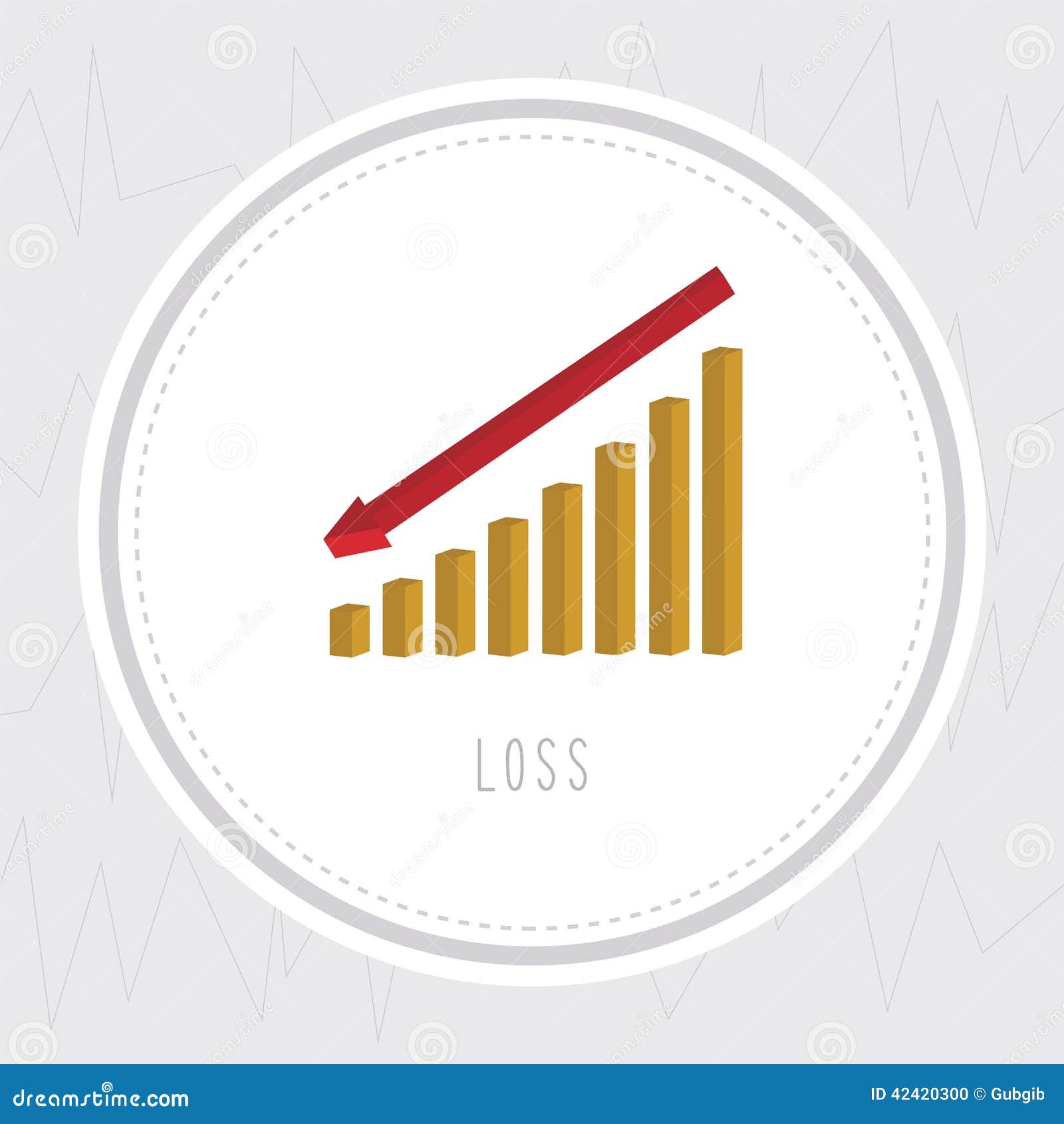 Loss chart1 stock vector. Illustration of chart, decrease - 42420300