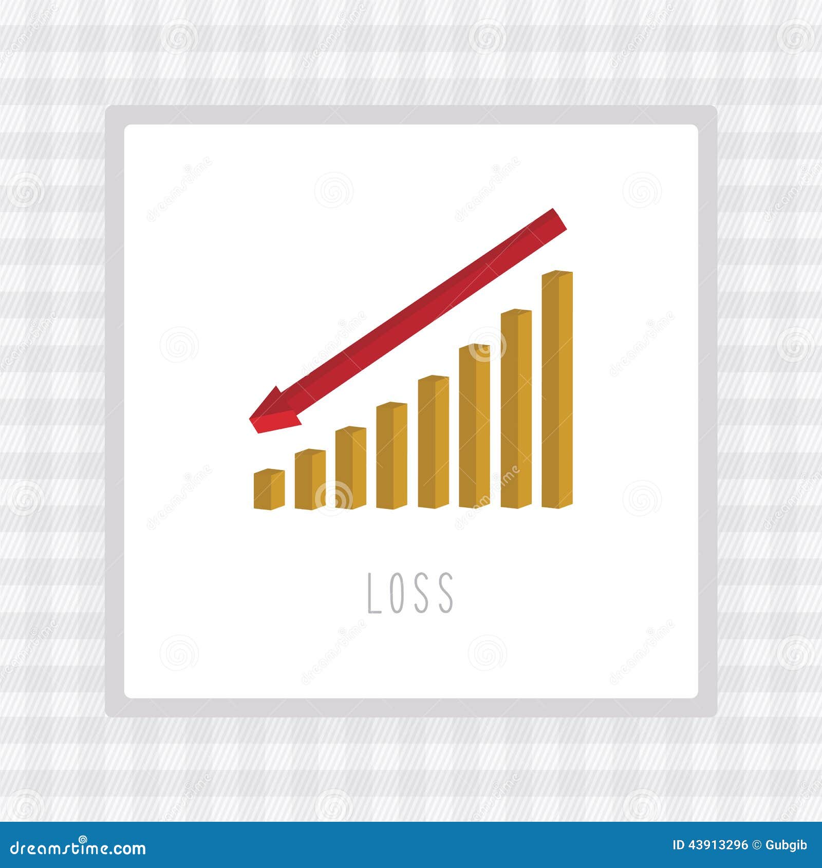Loss chart3 stock illustration. Illustration of icon - 43913296