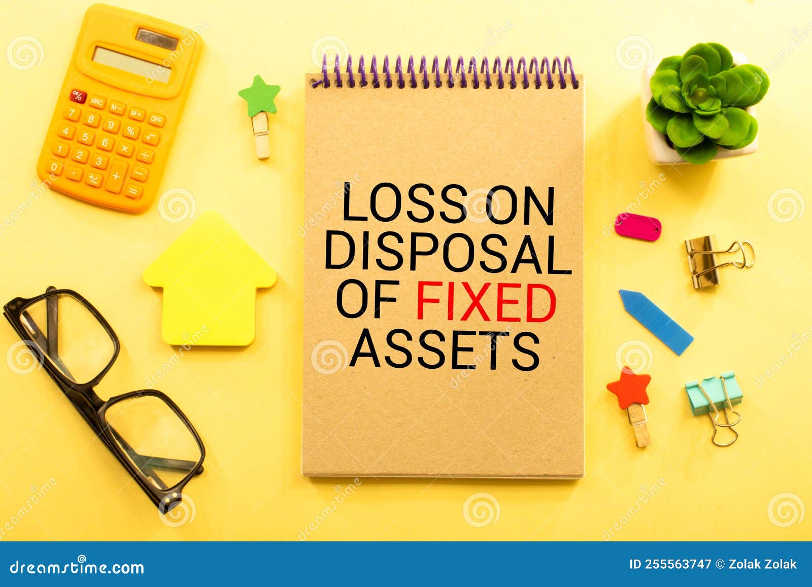 Loss on Disposal of Fixed Assets Label on Notepad with Laptop and ... Loss on Disposal of Fixed Assets Label on Notepad with Laptop and ...