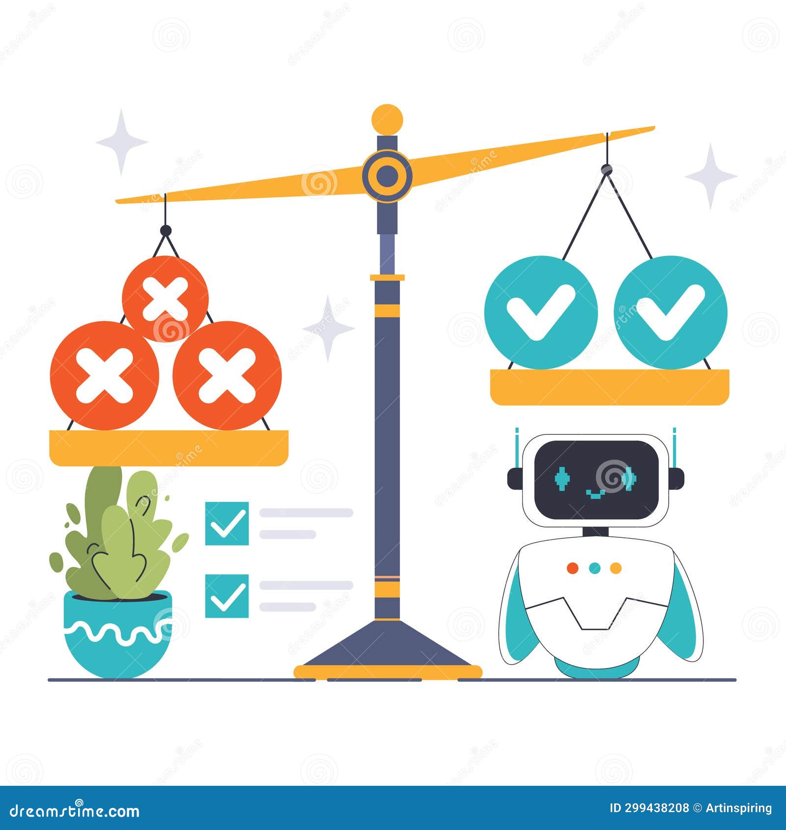 Loss Function in AI Concept. Flat Vector Illustration Stock Vector ...