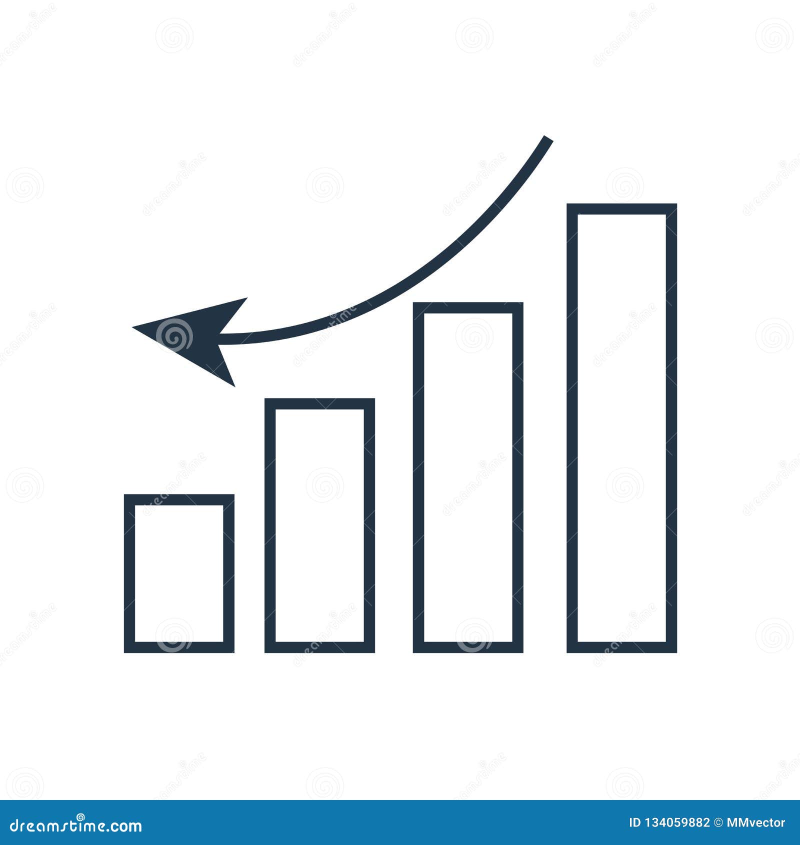 Loss Icon Vector Isolated on White Background, Loss Sign Stock Vector ...