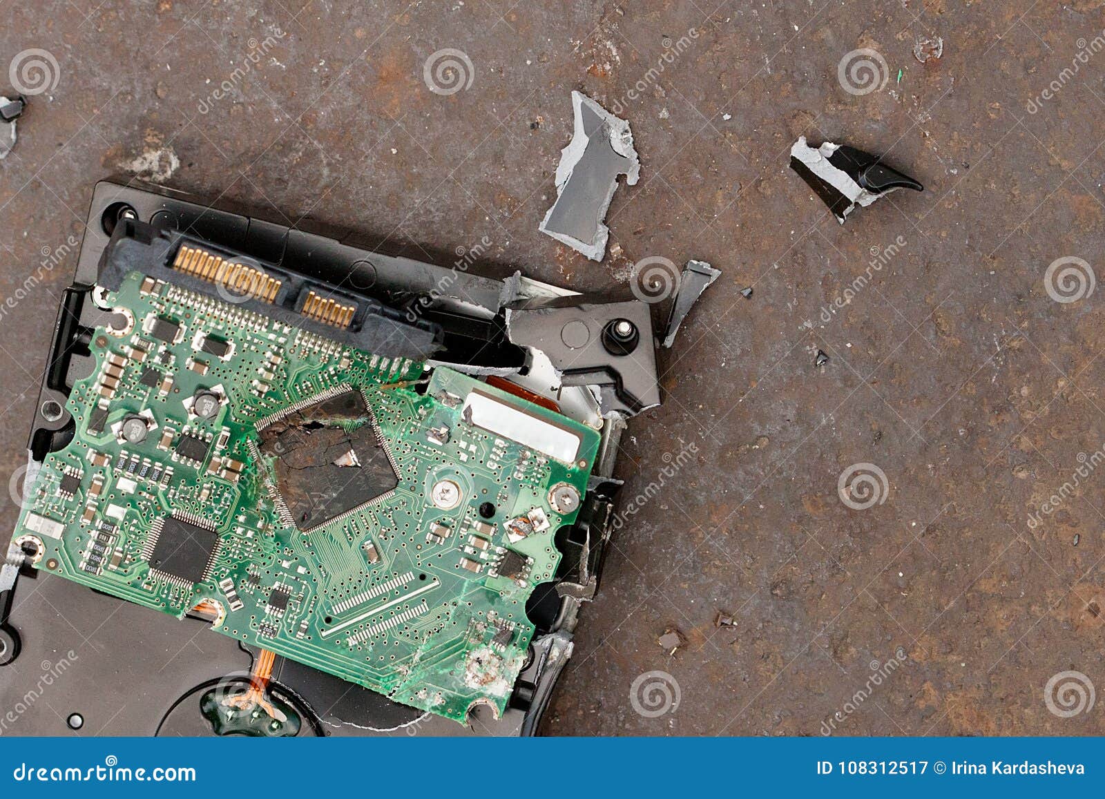 Broken Hard Disk of the Computer Stock Image - Image of loss, obsolete ...