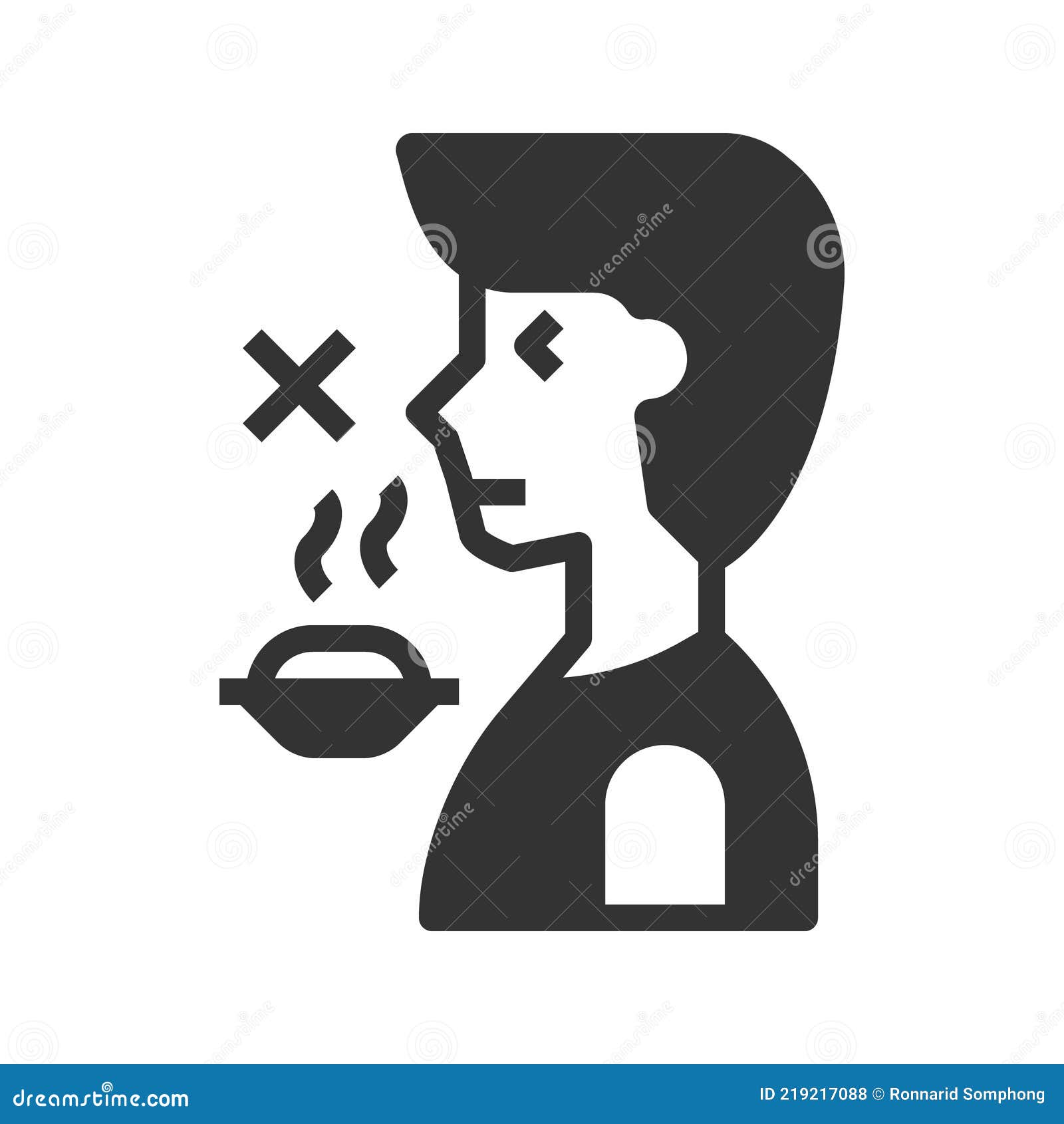 Loss of Smel Icon Vector stock vector. Illustration of vector - 219217088