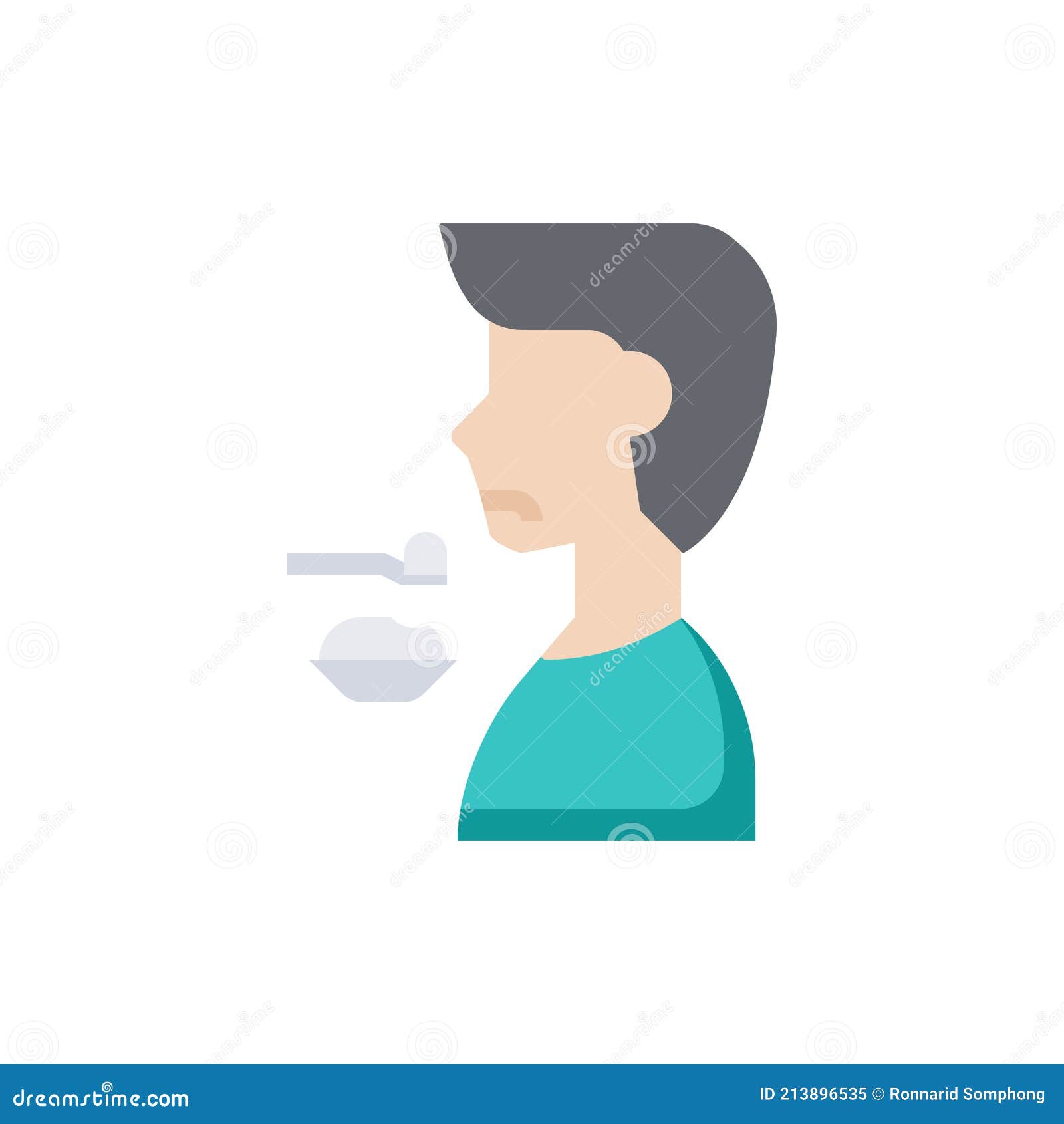 Loss of Taste Flat Icon Vector Illustration Stock Vector - Illustration ...