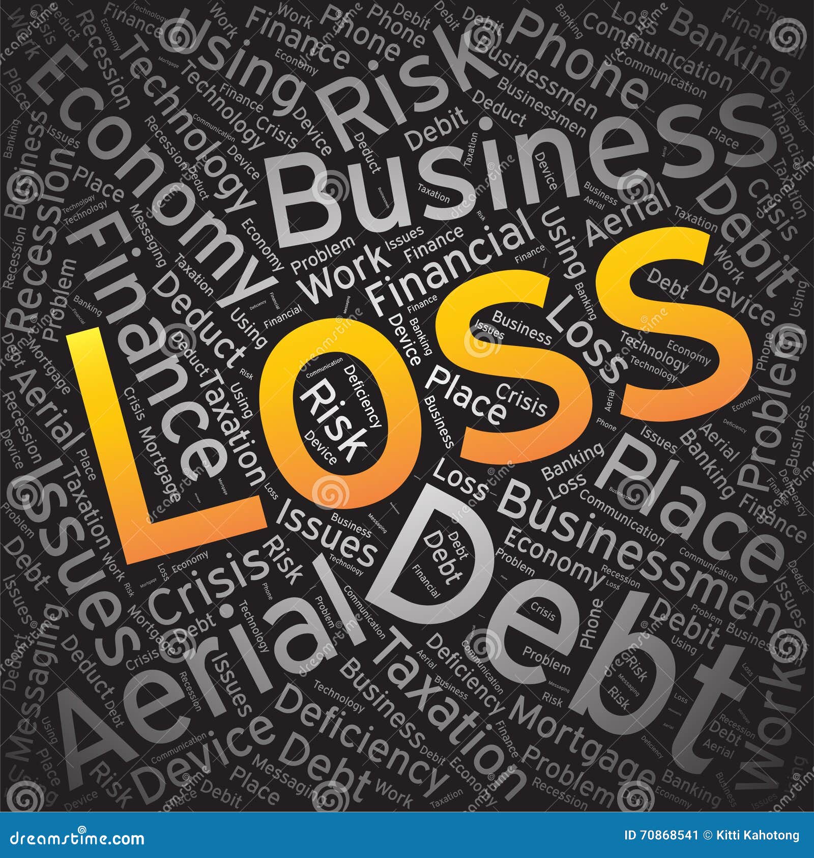 Loss,Word Cloud Art Background Stock Vector - Illustration of ...