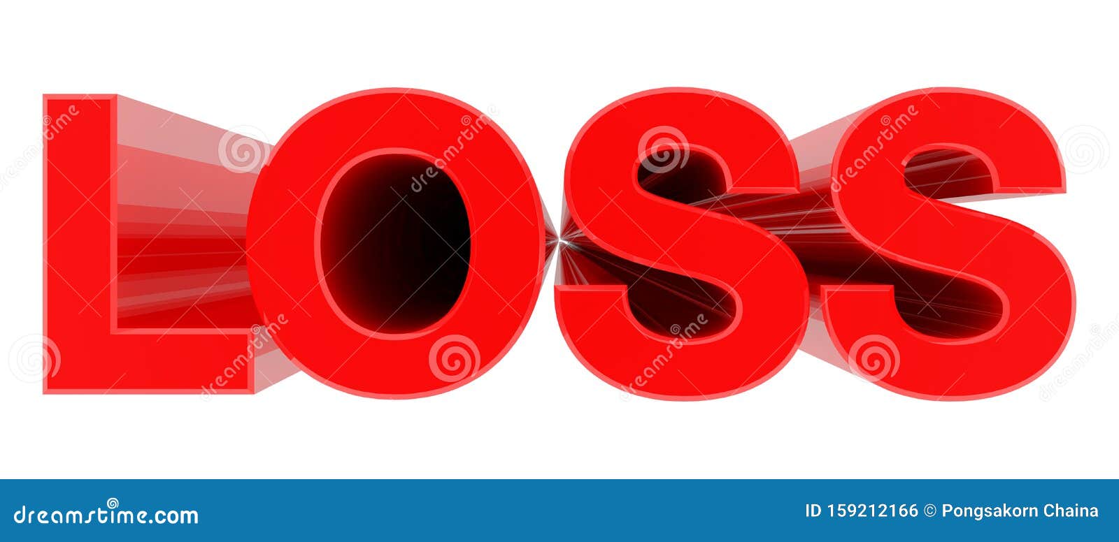 LOSS Word Isolated on White Background Illustration 3D Rendering Stock ...