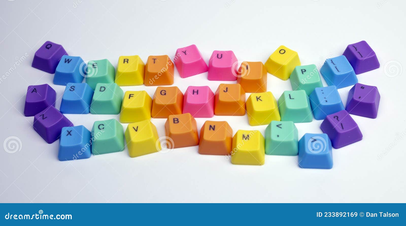 Losse Rainbow Colours Computer Keyboard Keys Stock Image - Image of ...
