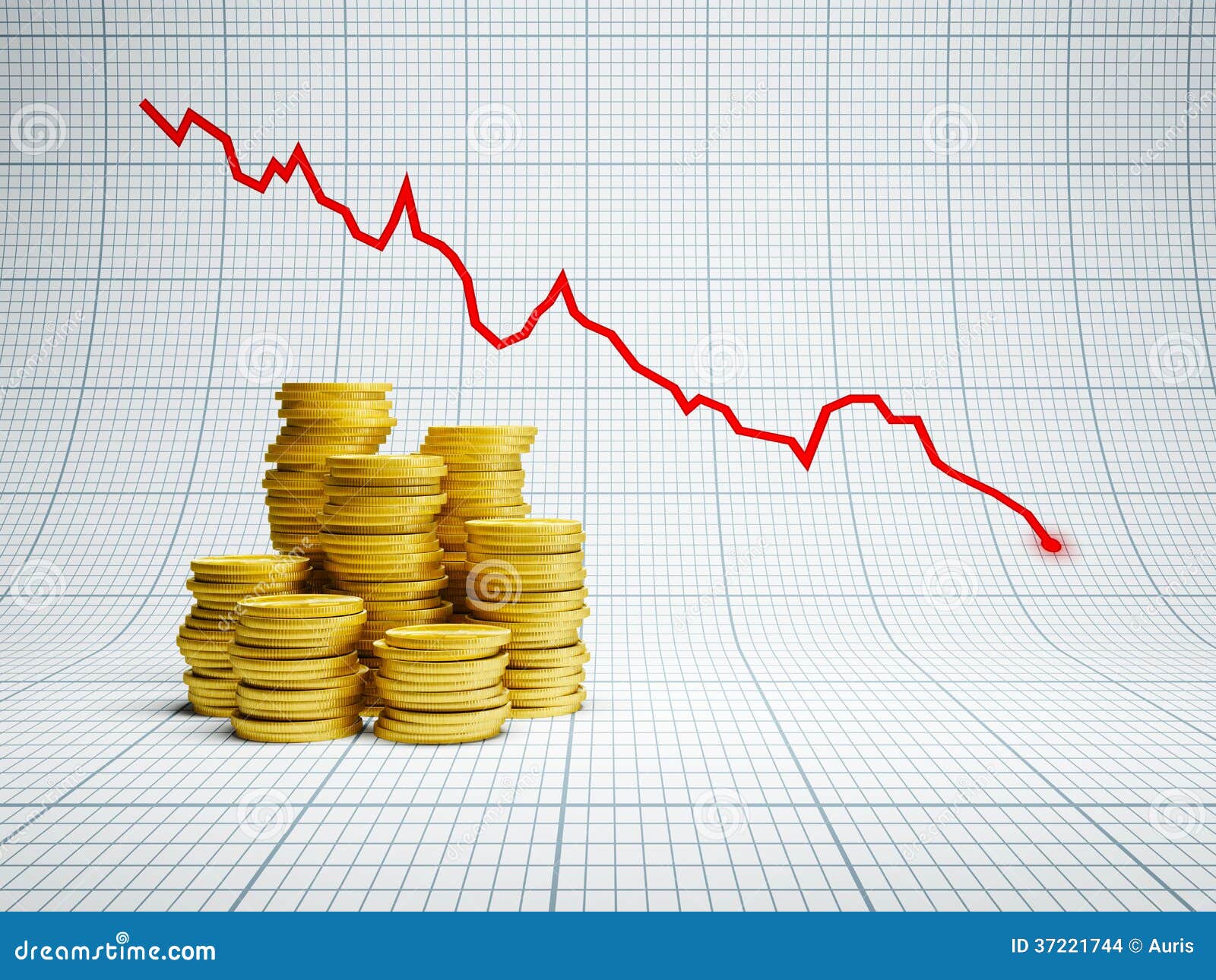 Losses At Financial Market Stock Images - Image: 37221744