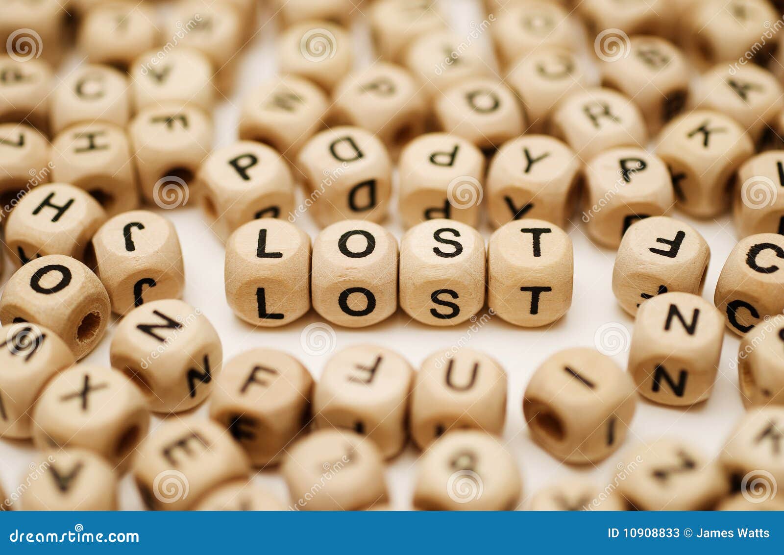 Lost stock image. Image of lost, letters, beads, word - 10908833