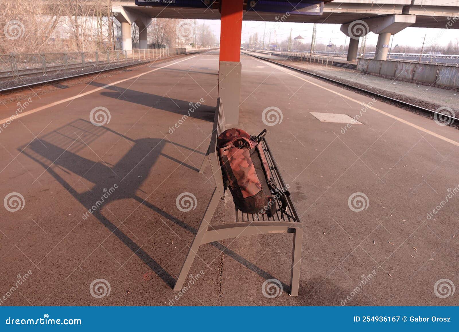 Lost Backpack with No One Around Stock Image - Image of belonging, lose ...