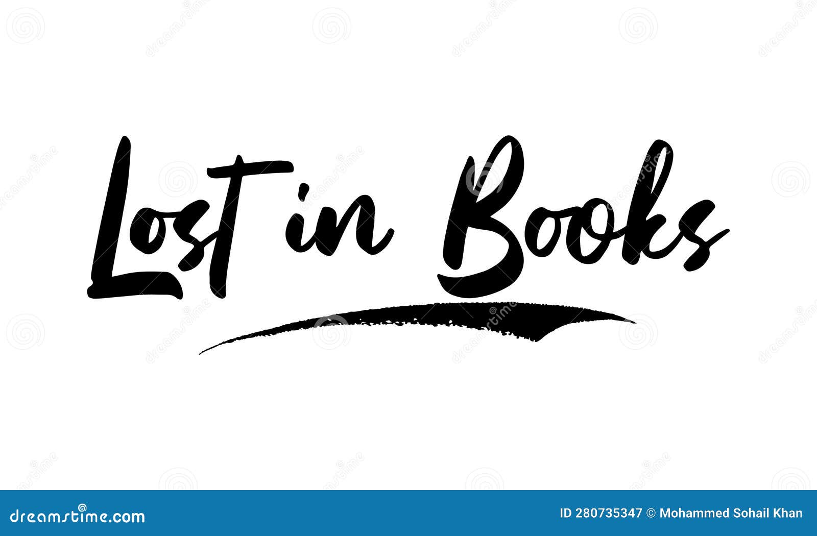 Lost in Books Bold Text Lettering Typography Vector Design Quote Stock ...