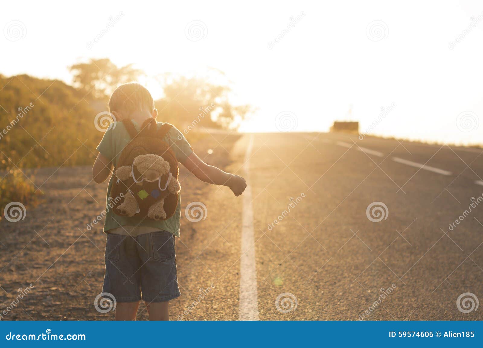 Lost child stock photo. Image of hiker, backpack, abandoned - 59574606