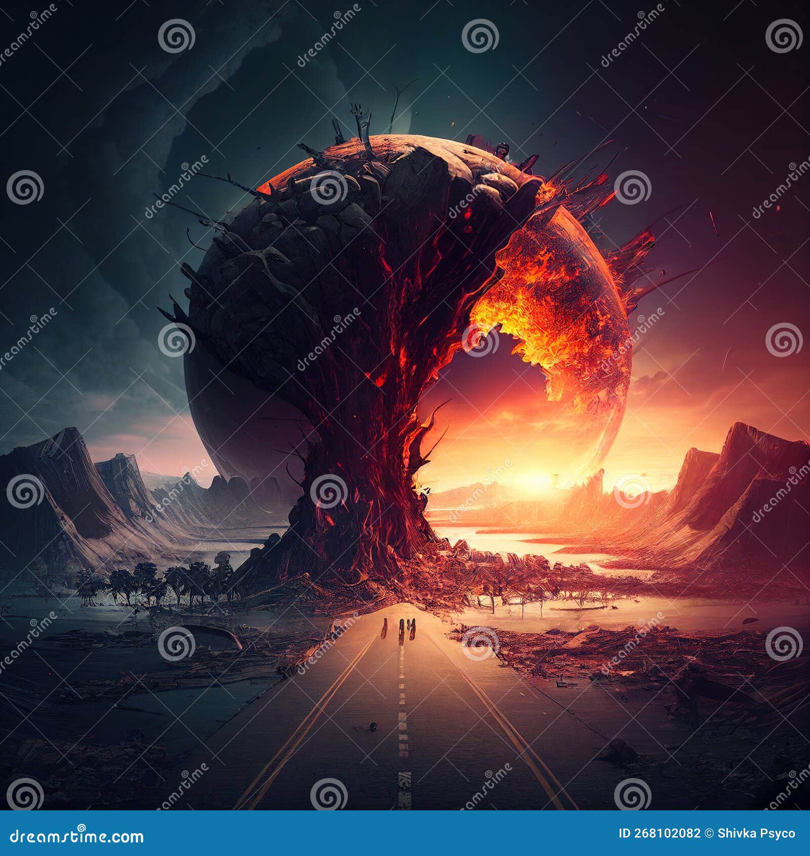 Lost City Concept No One is Alive Generative Ai Stock Illustration ...