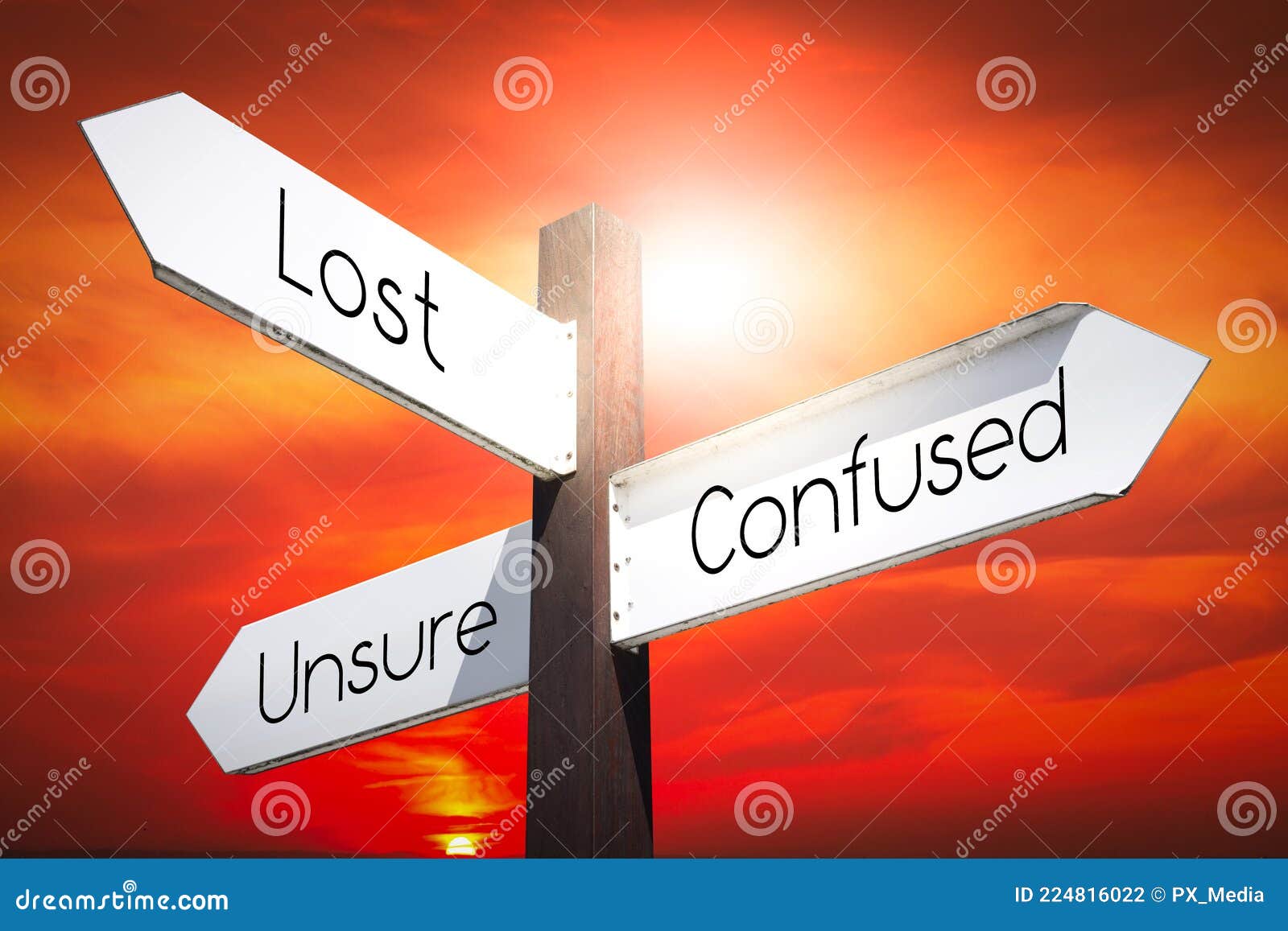 Lost Confused Person Wandering Alone Through Her Ruined Life. Concept ...