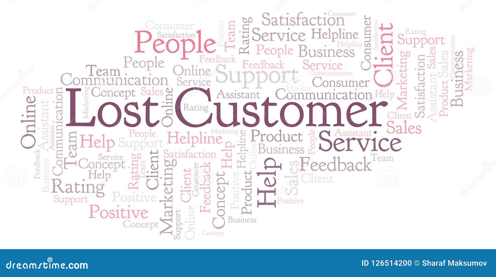 Lost Customer word cloud. stock illustration. Illustration of marketing ...