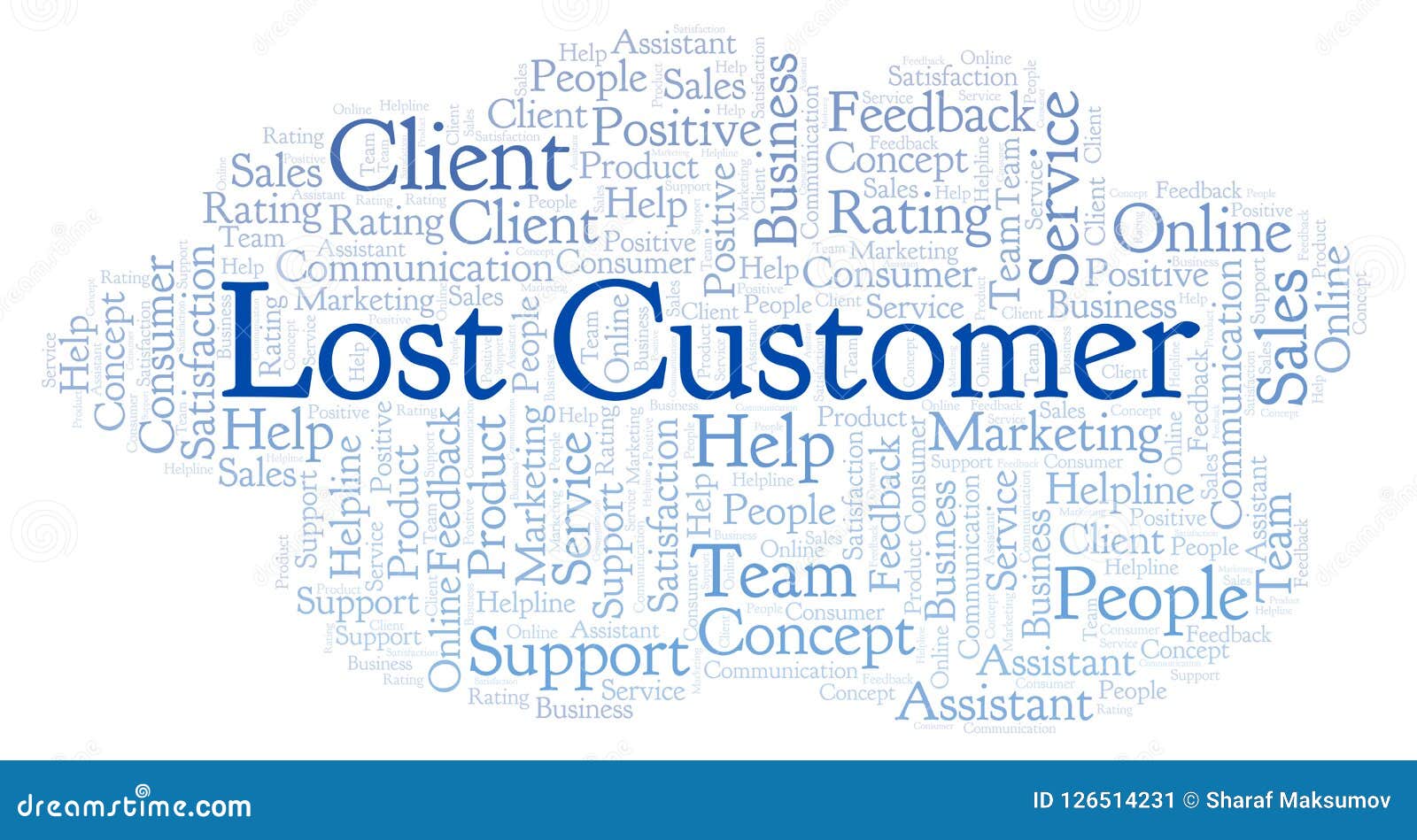 Lost Customer word cloud. stock illustration. Illustration of customer ...