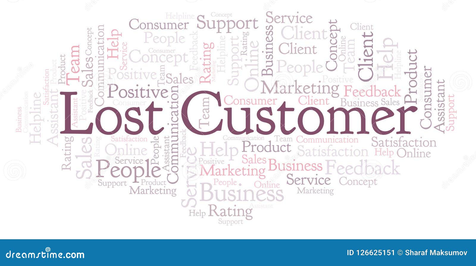 Lost Customer word cloud. stock illustration. Illustration of rating ...