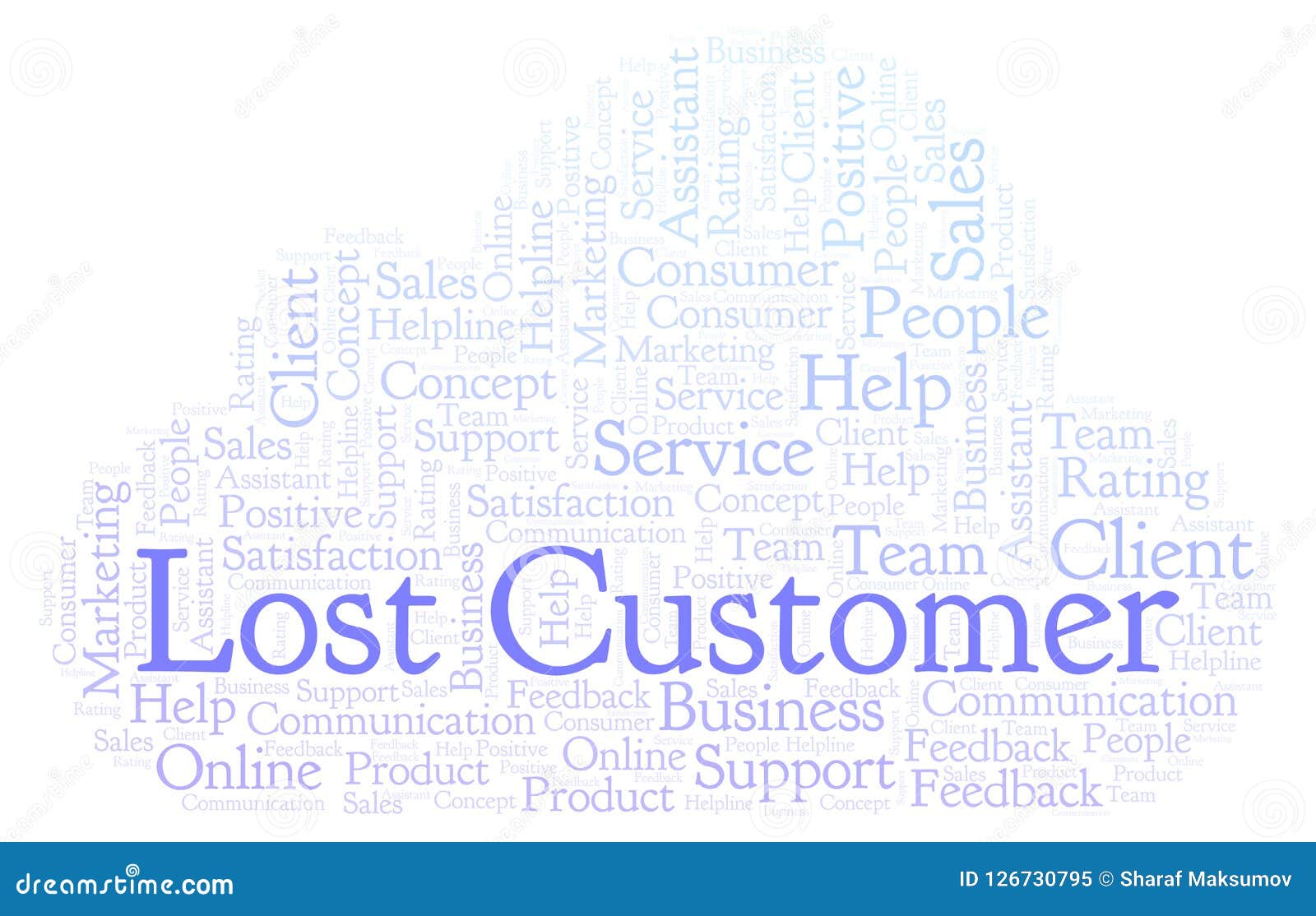 Lost Customer word cloud. stock illustration. Illustration of consumer ...