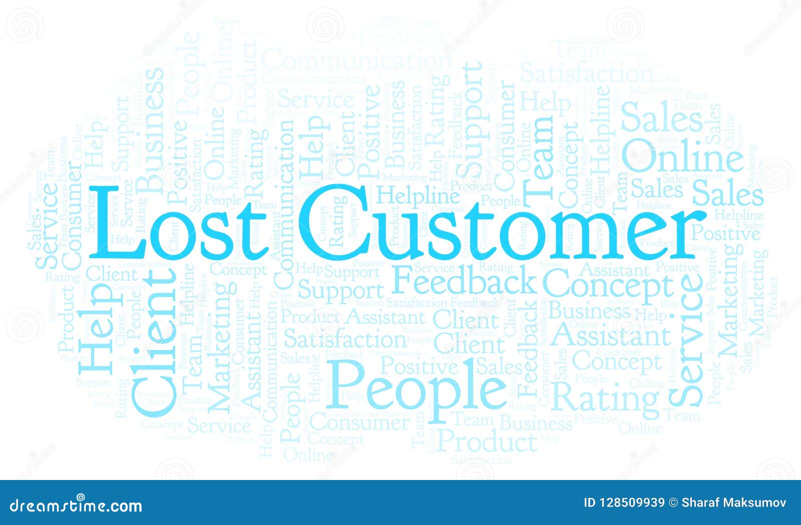 Lost Customer word cloud. stock illustration. Illustration of text ...