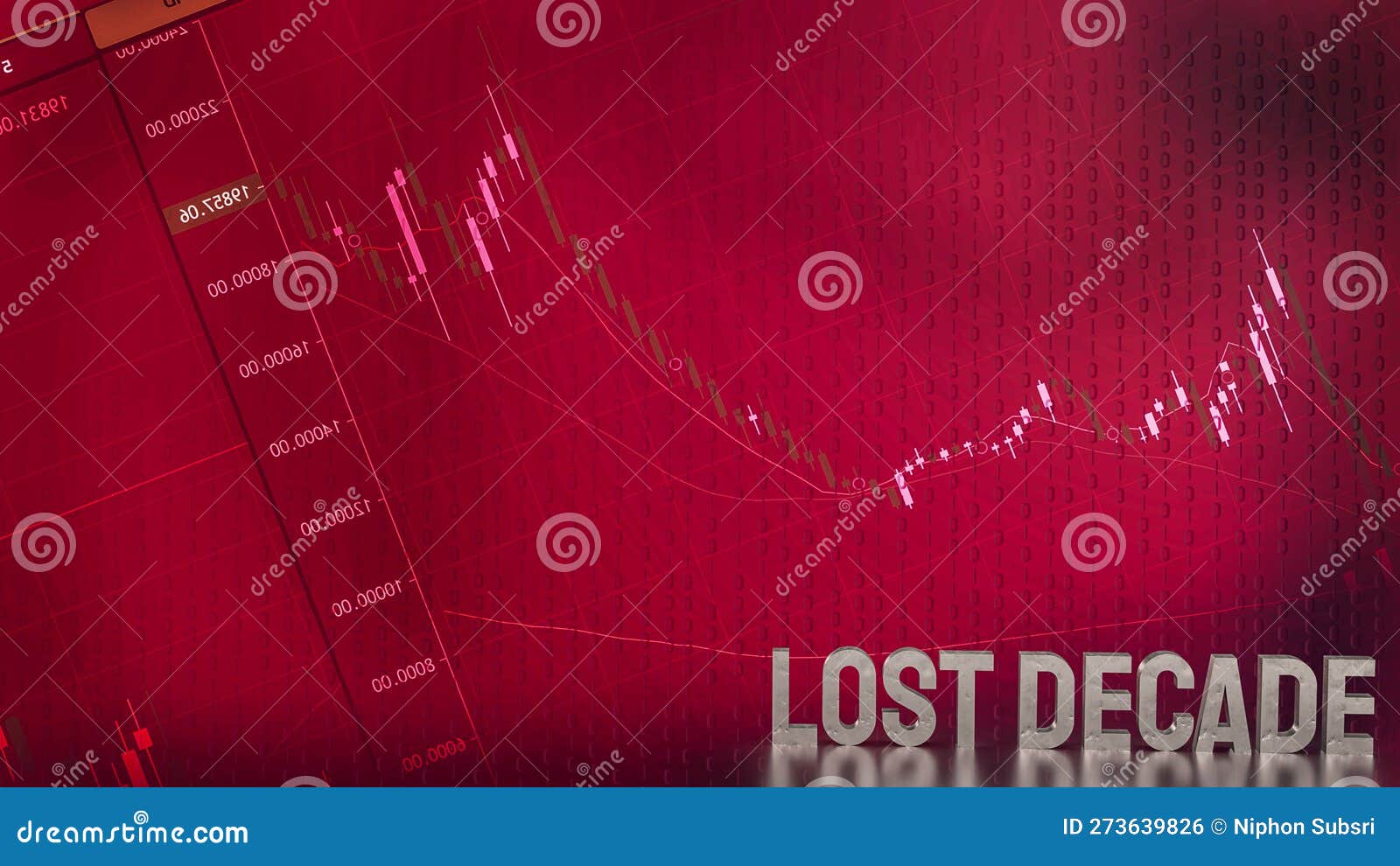 The Lost Decade Text On Business Chart Background 3d Rendering Stock ...