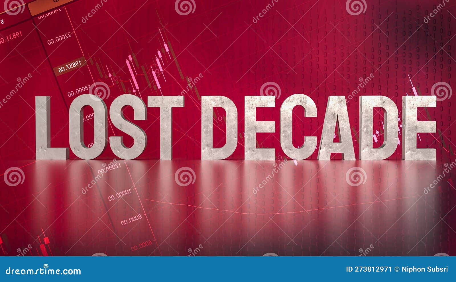 The Lost Decade Text On Business Chart Background 3d Rendering Stock ...