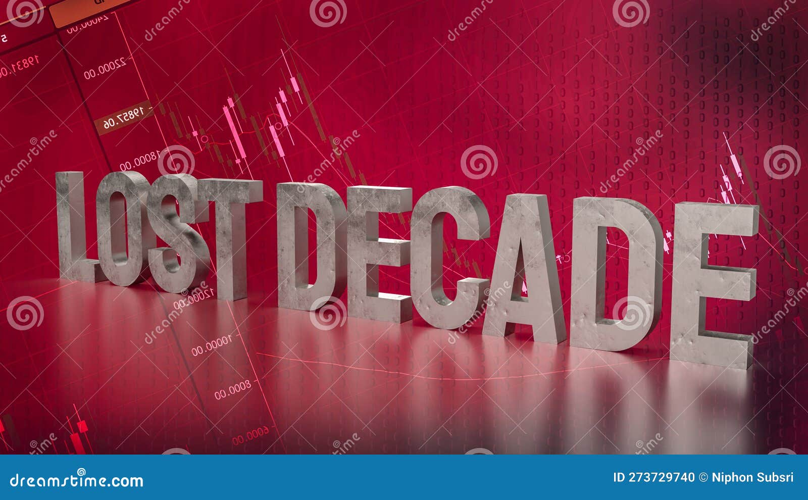 The Lost Decade Text On Business Chart Background 3d Rendering Stock ...