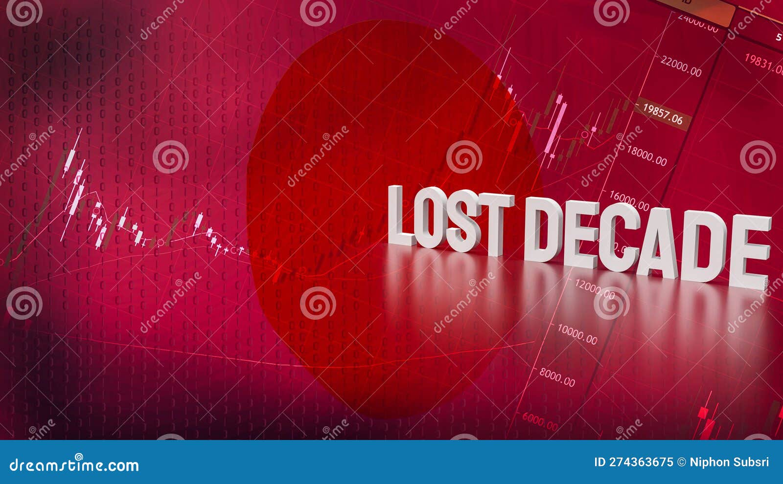 The Lost Decade Text On Business Chart Background 3d Rendering Stock ...