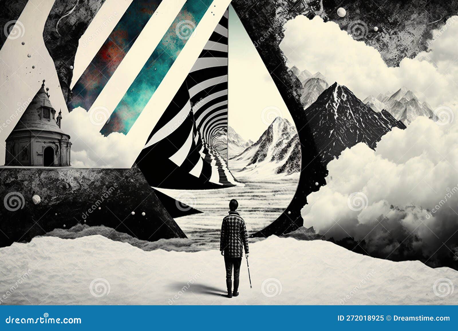 A Collage Of Dreams And Memories. Generative AI Royalty-Free Stock ...